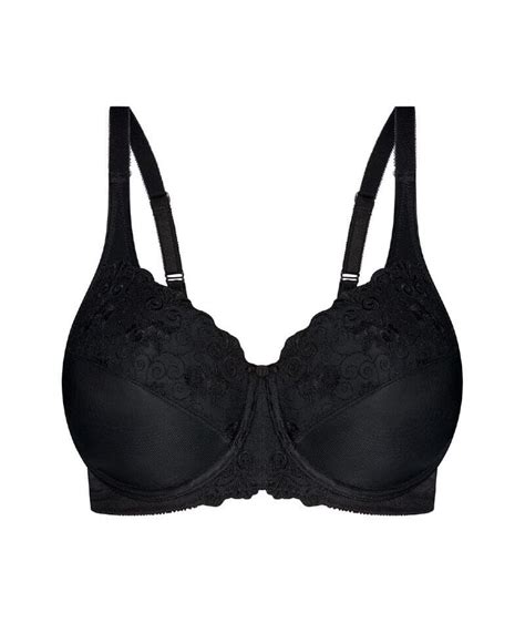 Triumph Embroidered Minimizer Bra Black Curvy