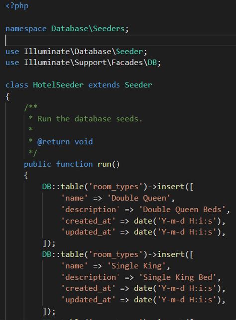 laravel 8 seeder class does not exist php
