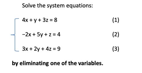 Solved Solve The System Equations