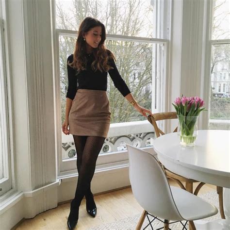 13 Looks Con Falda Y Medias Veladas Mujer Saludable 10 Todo Para La