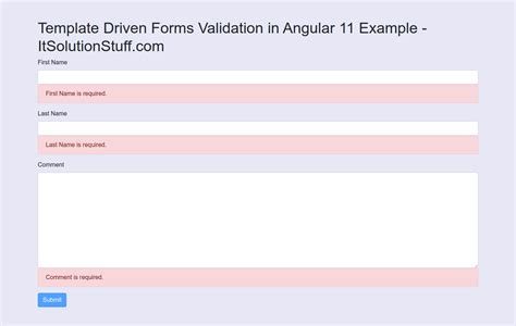 angular 11 template driven forms example