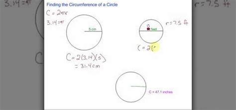 how to find circumference of a circle with diameter given
