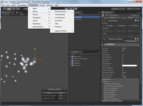 shuriken particle effects in unity 3 53d game engine programming
