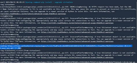 command did not exit successfully pip install upgrade virtualenv exit