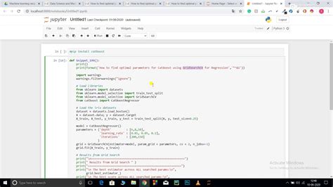 optimize catboost using gridsearchcv for regression youtube