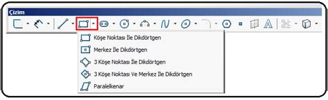 dİkdÖrtgenler rectangles obje Çizim komutları 2d