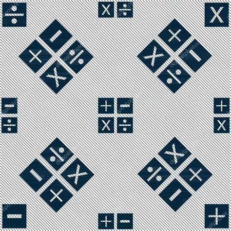 Multiplicación División Más Menos Icono Matemáticas Símbolo