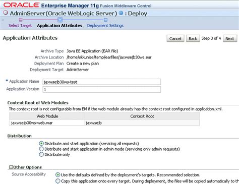 deploying web services applications