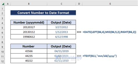 how to convert number yyyymmdd to date format in excel