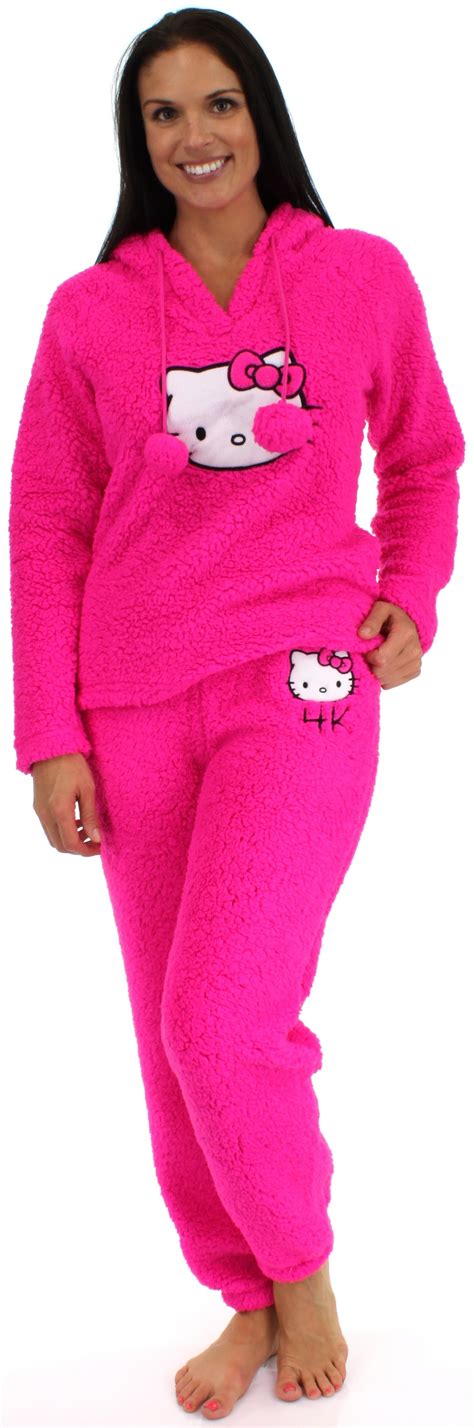 Fluffy Cutie Hot Pink Hoodie Pajama Set By Hello Kitty Hello Kitty