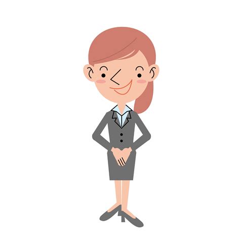 〈無料イラスト素材〉働く女性（ビジネスウーマン）の表情・ポーズいろいろ 8sukeの人物イラスト屋：かわいいベクター素材のダウンロード販売