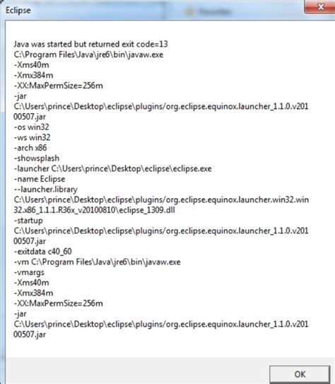 [fixed] java was started but returned exit code 13 can t