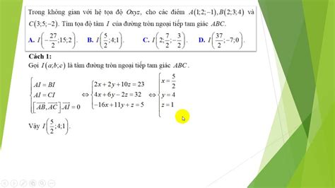Tọa Độ Trực Tâm Của Tam Giác Oxyz Khám Phá Bí Ẩn Hình Học Không Gian
