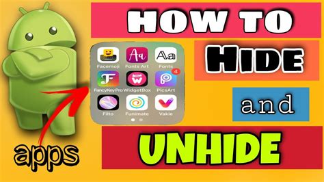 how to hide and unhide apps on android step by step youtube
