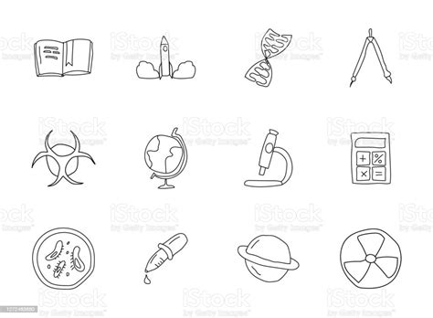 Vetores De Ícones De Vetor Linear Desenhados À Mão Pela Mão Isolados No