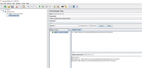 jmeter how to extract url using regualr expression extractor