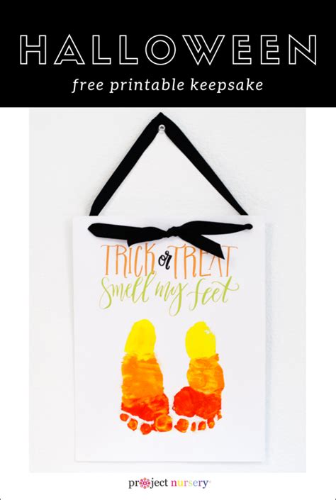 Trick Or Treat Smell My Feet Footprint Keepsake With Free Printable