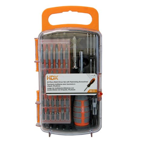 New Hdx Ratcheting Screwdriver And Multi Driver Set 40 Piece 247 768 A