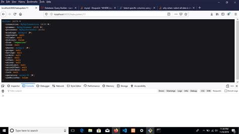 laravel why when i select all data is showing but when i use find or