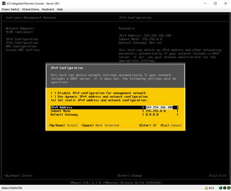 esxi host configuration