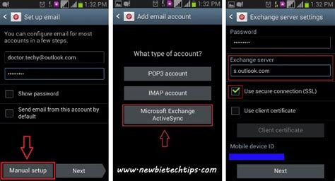 how to configure email on your mobile with push
