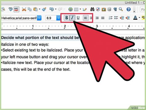 comment mettre un texte en italique avec images