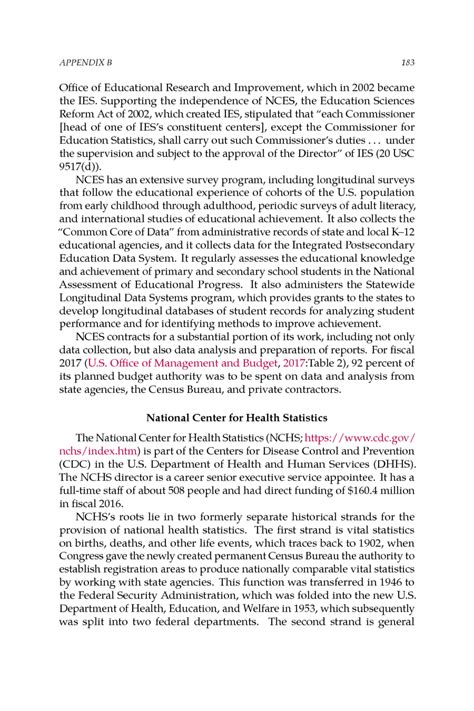 Appendix B Organization Of The Federal Statistical System Principles