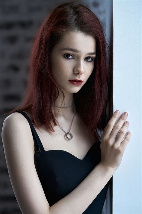 Anatoly Komissarov Women Anna Telysheva Redhead Long Hair Straight