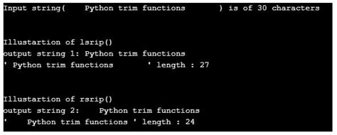 python trim string why trim string is used in python