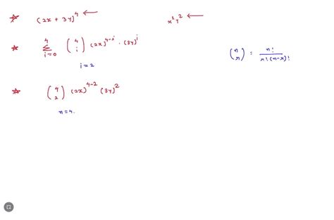 Solved Consider The Binomial Theorem To Expand 2x 3y 4 What Is The