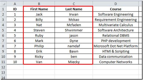 excel 2010 split column data into two [parse cells]