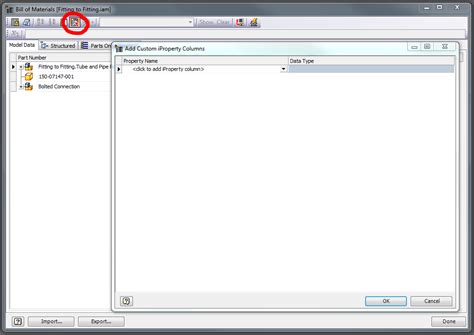 solved inventor 2013 bom piping adding columns for diameter and