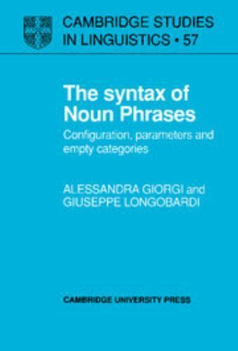 the syntax of noun phrases configuration parameters and empty