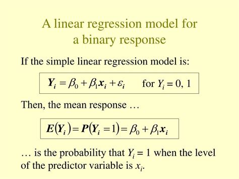 ppt logistic regression for binary response variables powerpoint