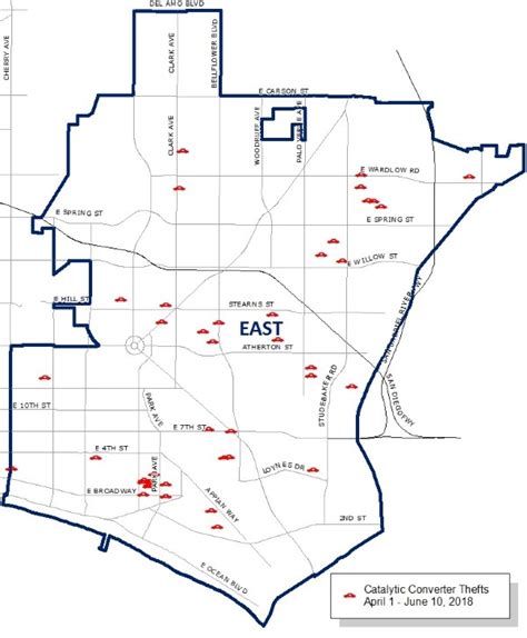 increased thefts of catalytic converters in east division