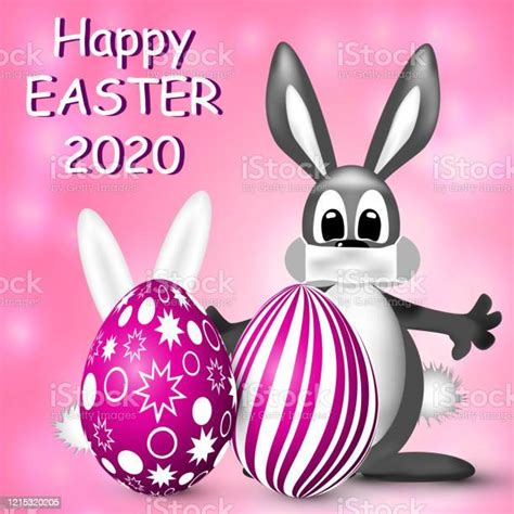 Greeting Cards Happy Easter 2020 Stock Illustration Download Image