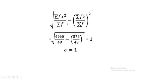 Variance Standard Deviation Simple Frequency Grouped Frequency