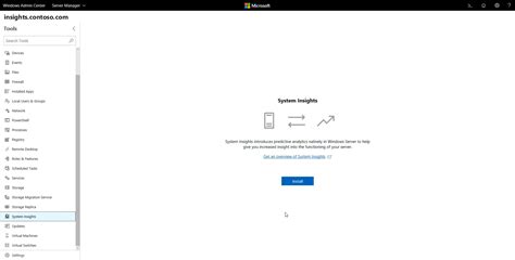 システム インサイトの概要 microsoft docs