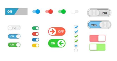 css radio button checkbox css toggle switch buttons