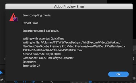 premiere pro cc error compiling movie adobe support community 9754450
