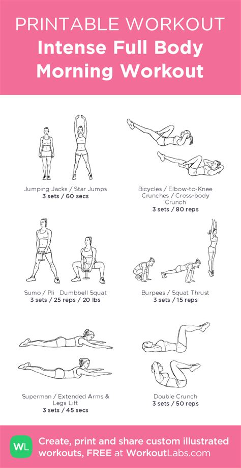 Intense Full Body Morning Workout Morning Workout Fitness Body