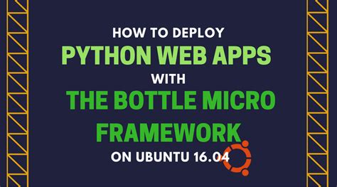 deploy python web apps with bottle micro framework on