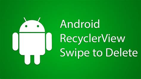 android recyclerview swipe to delete and undo with itemtouchhelper