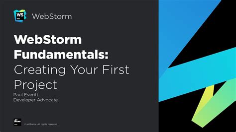 webstorm fundamentals creating your first project youtube