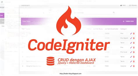 cara membuat crud ajax codeigniter penjelasan jquery material