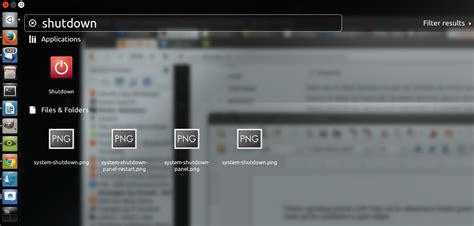 get power commands like shutdown and restart inside unity dash