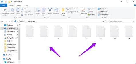how to sort files in windows 10 numerically and by size