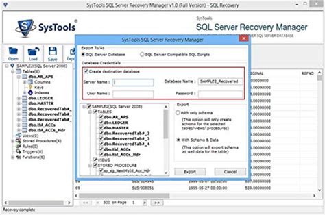 sql server recovery manager file management software 30 pc