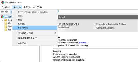 subversion visualsvn server リポジトリ作成 windows