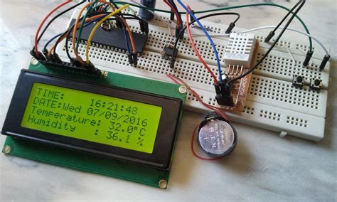 pic18f4550 20x4 lcd ds1307 rtc dht22 relative humidity and